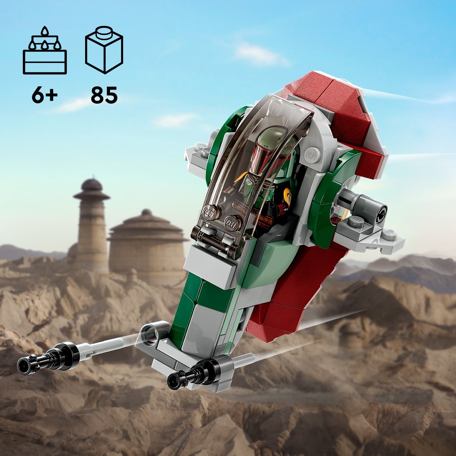 Конструктор LEGO Star Wars Мікровинищувач зореліт Боба Фетта (75344 ...