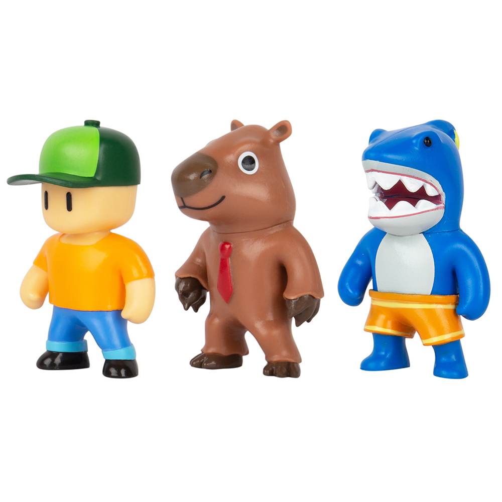 Набір ігрових фігурок Stumble Guys Мегалодон, Містер Стамбл та Капібара ...