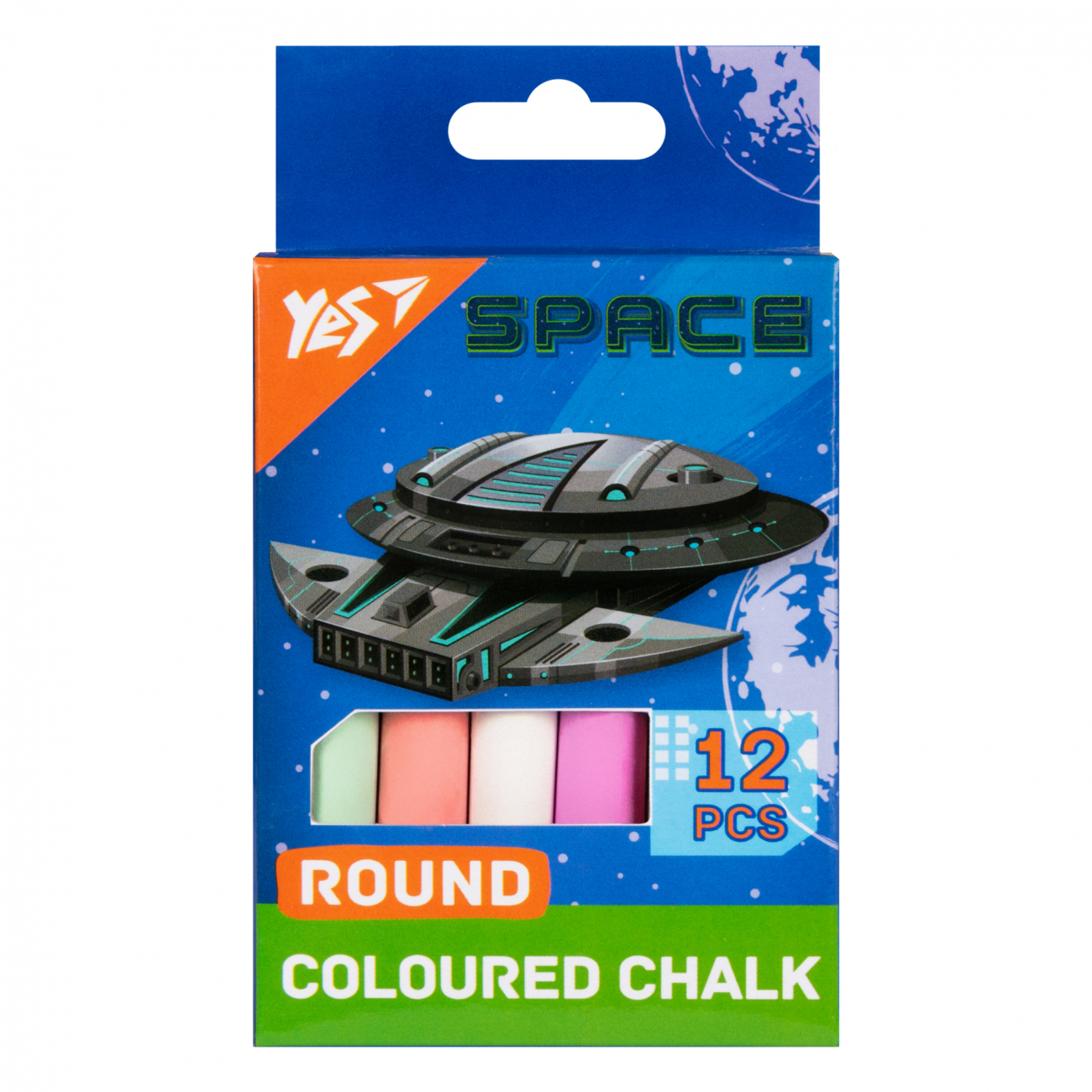 Крейда кольорова Yes Space кругла 12 шт (400521)