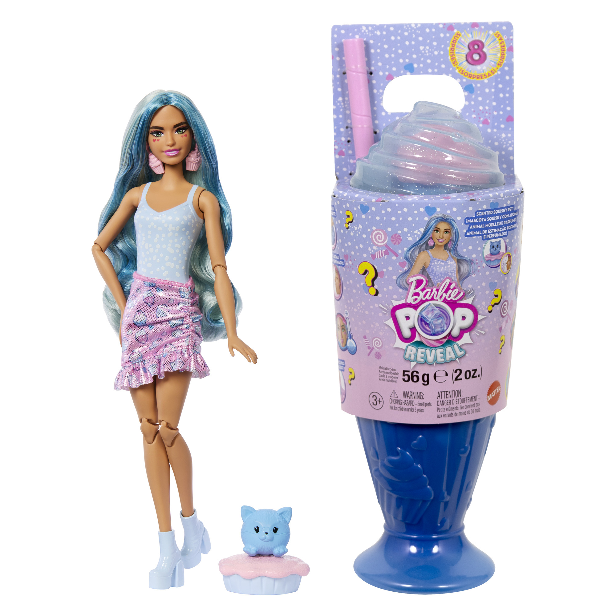 Лялька Barbie Pop Reveal Улюблені солодощі Блакитний мілкшейк (JFY61 ...