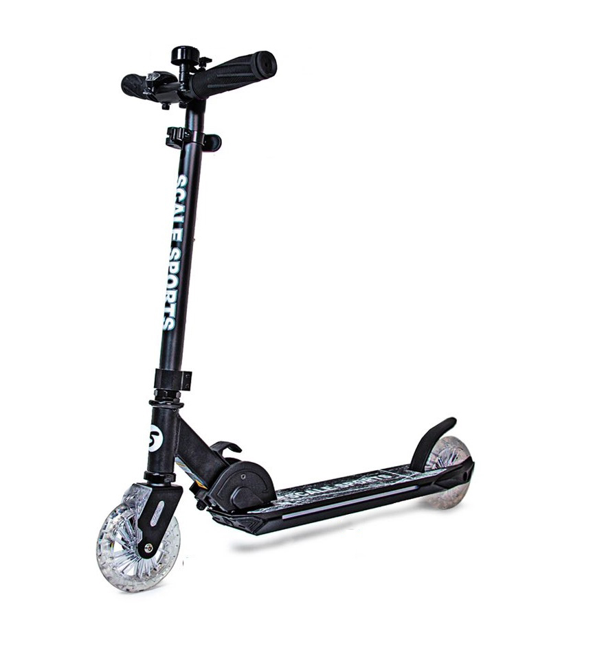Двухколесный самокат с подсветкой Scale Sports SS-22 AERO Black купить ...