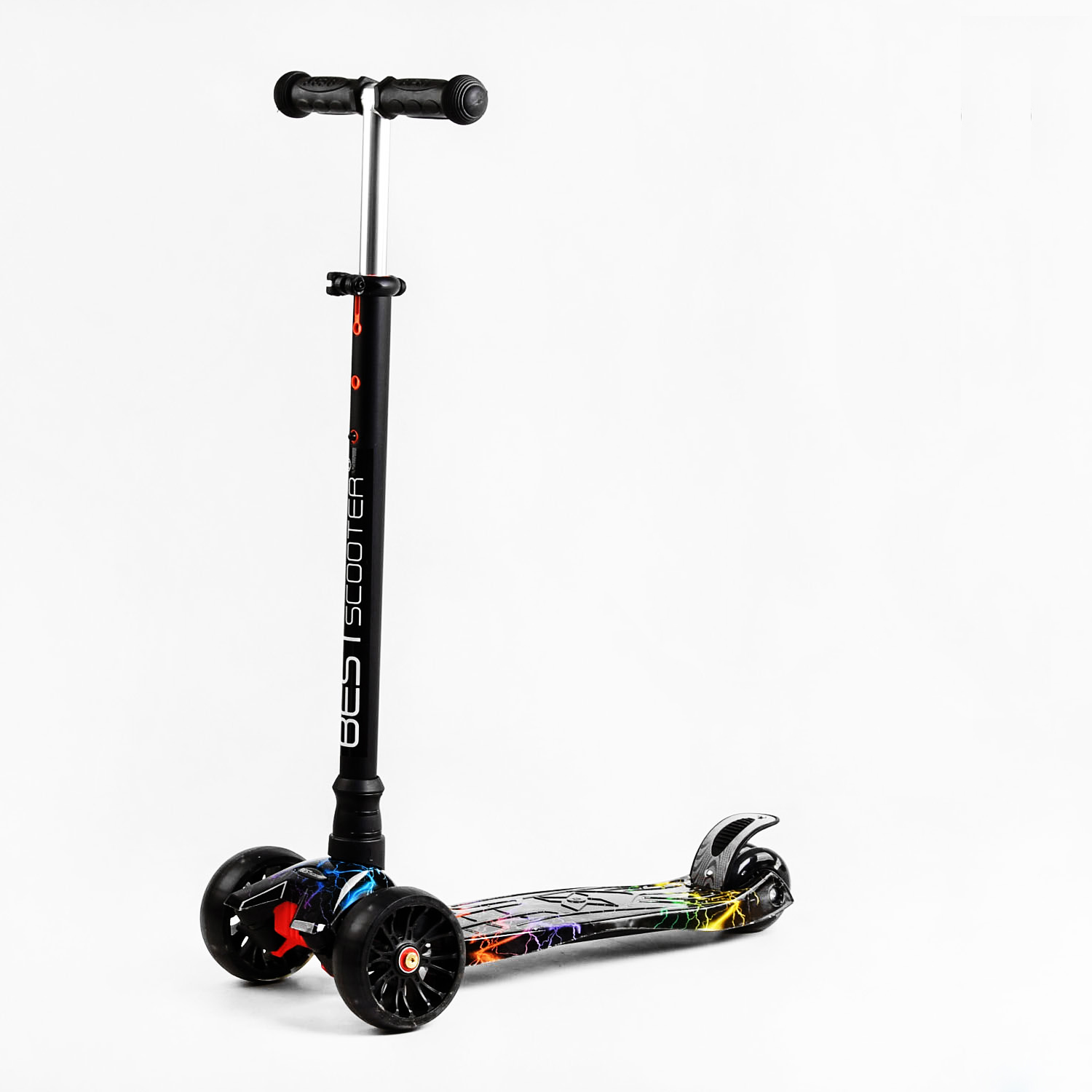 Самокат Best Scooter MAXI S 4 колеса PU СВЕТ Lightning 60 кг ...