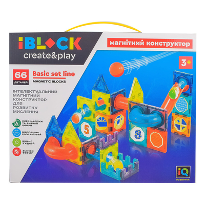 Магнітний конструктор IBLOCK 66 деталей (PL-921-251) купити в Києві ...